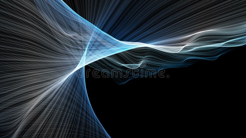 Futuristic Animation with Particle Wave Object in Slow Motion and Space for Text, 4096x2304 Loop ...