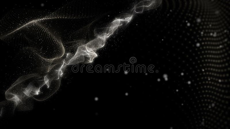 Futuristic Animation with Wave and Particles in Slow Motion, 4096x2304 ...