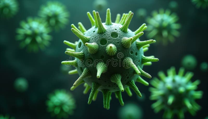 Futuristic View of Magnified Virus. High-resolution Nano-scale Research ...