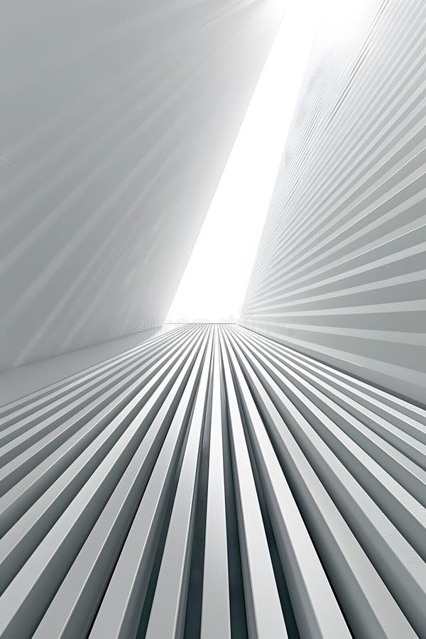 Abstract Modern Architecture with Converging Lines Stock Photo - Image ...