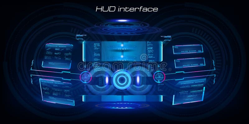 Futuristic Virtual Graphic Touch User Interface, HUD Stock Vector ...