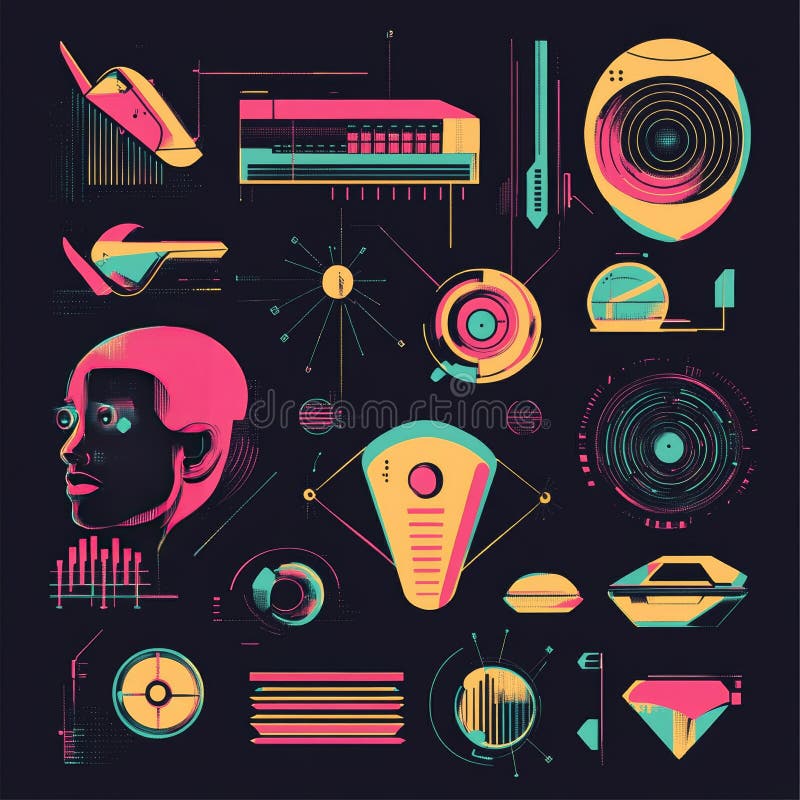 Futuristic Virtual Graphic Touch User Interface Design, Abstract Vector ...