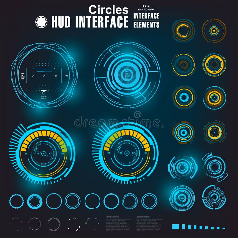 Futuristic Virtual Graphic Touch User Interface, HUD Stock Vector ...