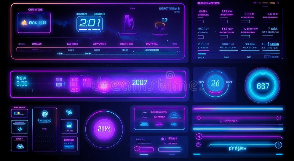 Futuristic Virtual Graphic Touch User Interface, HUD, for Web Design ...