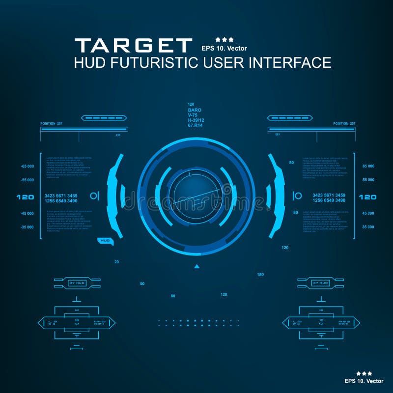 Futuristic Virtual Graphic Touch User Interface, Target Stock Vector ...