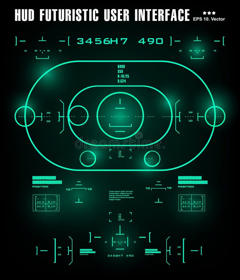 Futuristic Virtual Graphic Touch User Interface, Target Stock ...