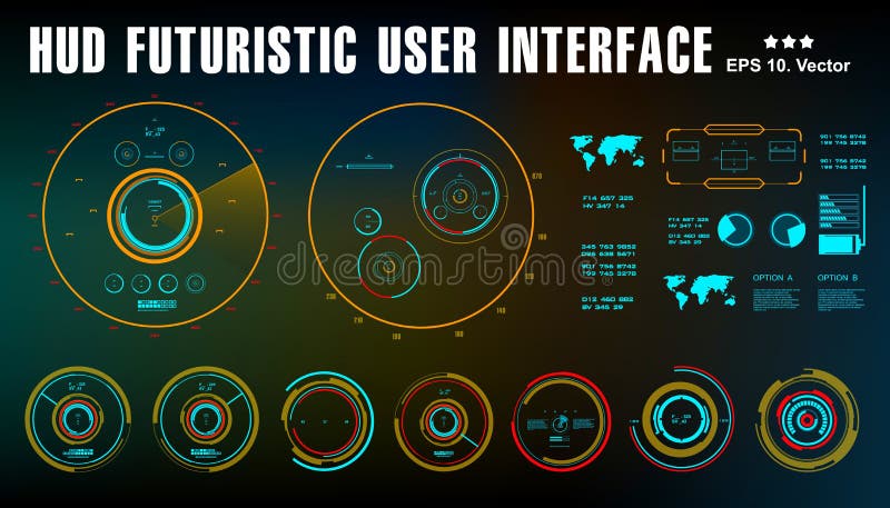 Futuristic Virtual Graphic Touch User Interface, Target Stock ...