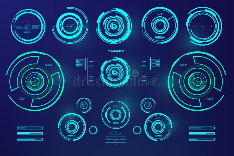 Futuristic Virtual Graphic Touch User Interface, Target Stock ...