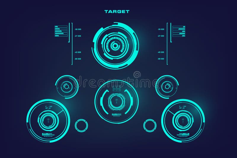 Futuristic Virtual Graphic Touch User Interface, Target Stock ...