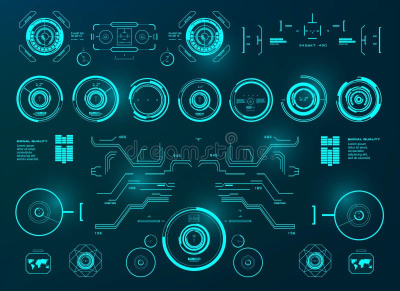 Futuristic Virtual Graphic Touch User Interface, Target Stock ...