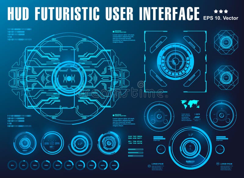 Futuristic Virtual Graphic Touch User Interface, Target Stock ...