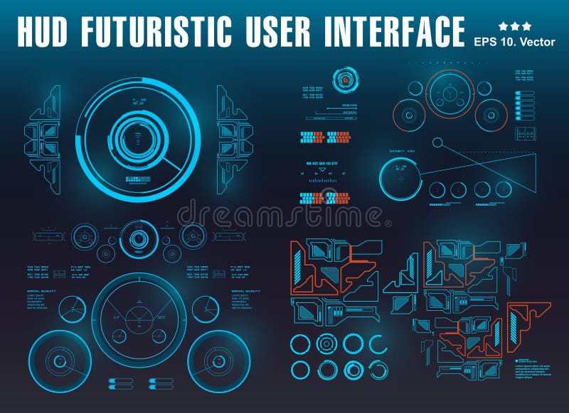 Futuristic Virtual Graphic Touch User Interface, Target Stock Illustration - Illustration of ...