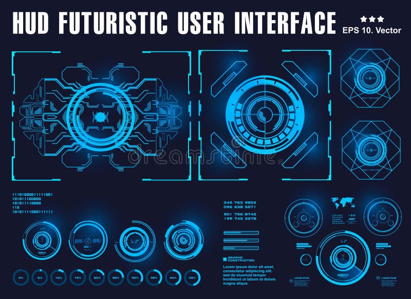 Futuristic Virtual Graphic Touch User Interface, Target Stock ...