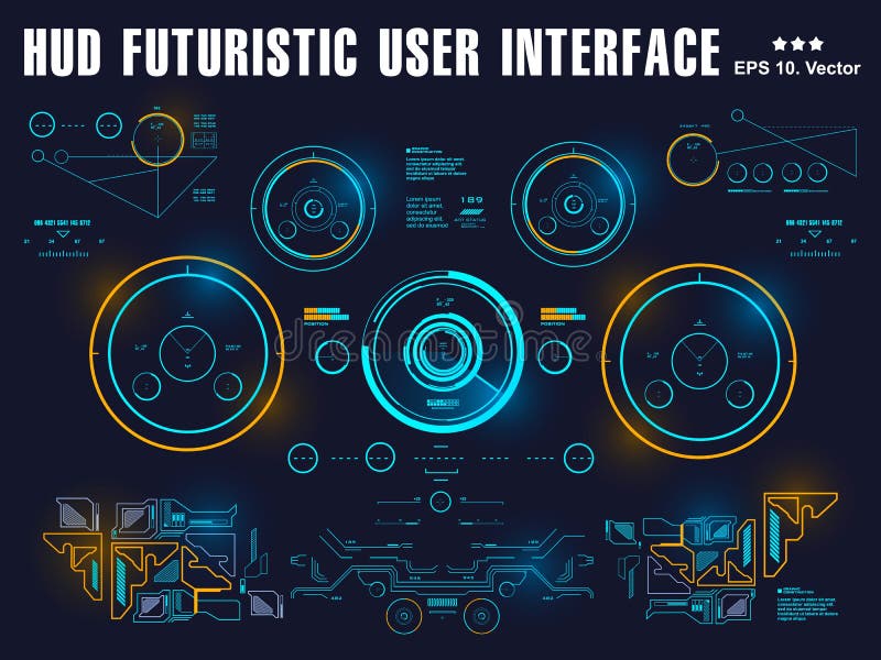 Futuristic Virtual Graphic Touch User Interface, Target Stock ...
