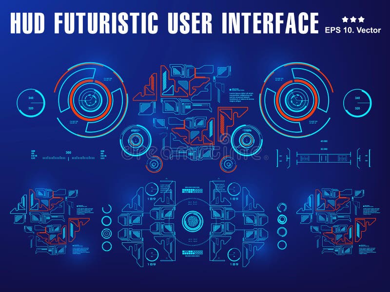 Futuristic Virtual Graphic Touch User Interface, Target Stock Illustration - Illustration of ...