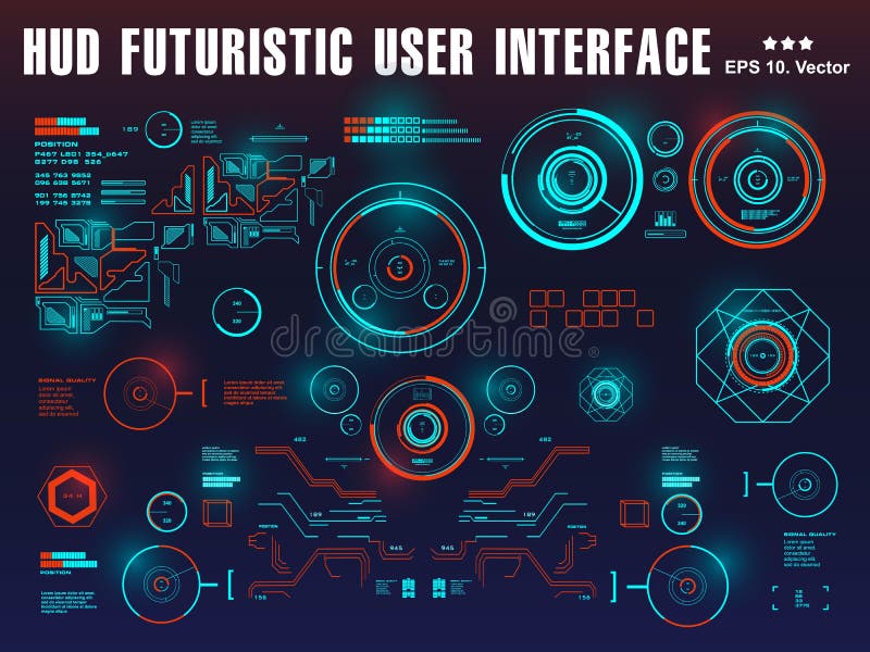 Futuristic Virtual Graphic Touch User Interface, Target Stock ...