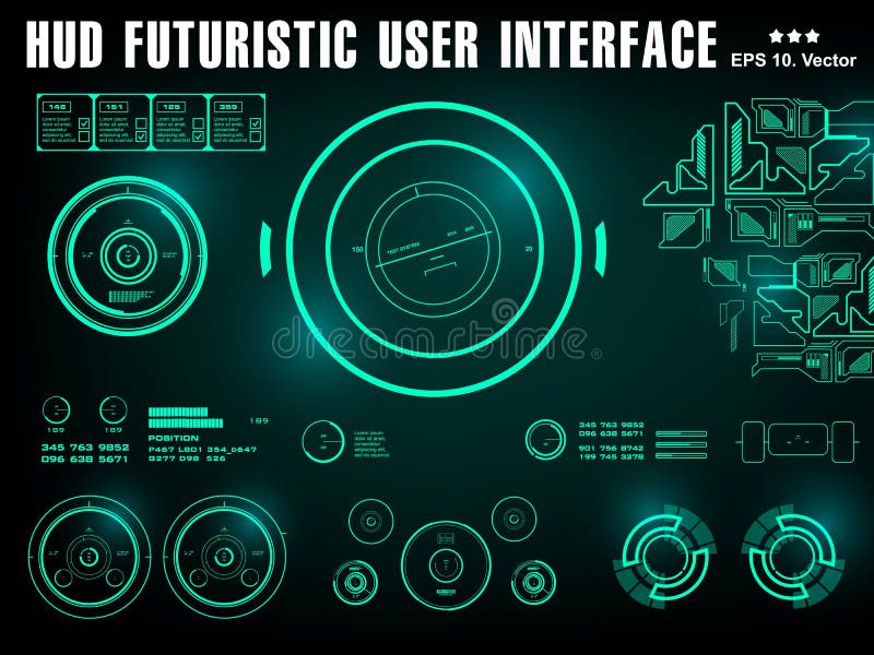 Futuristic Virtual Graphic Touch User Interface, Target Stock ...