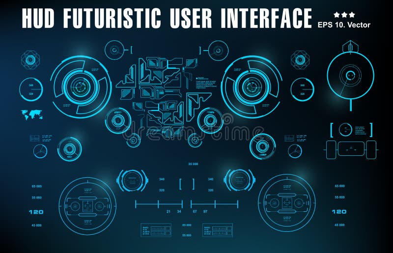 Futuristic Virtual Graphic Touch User Interface, Target Stock Image ...
