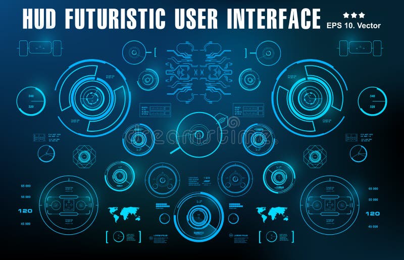 Futuristic Virtual Graphic Touch User Interface, Target Stock Photo ...