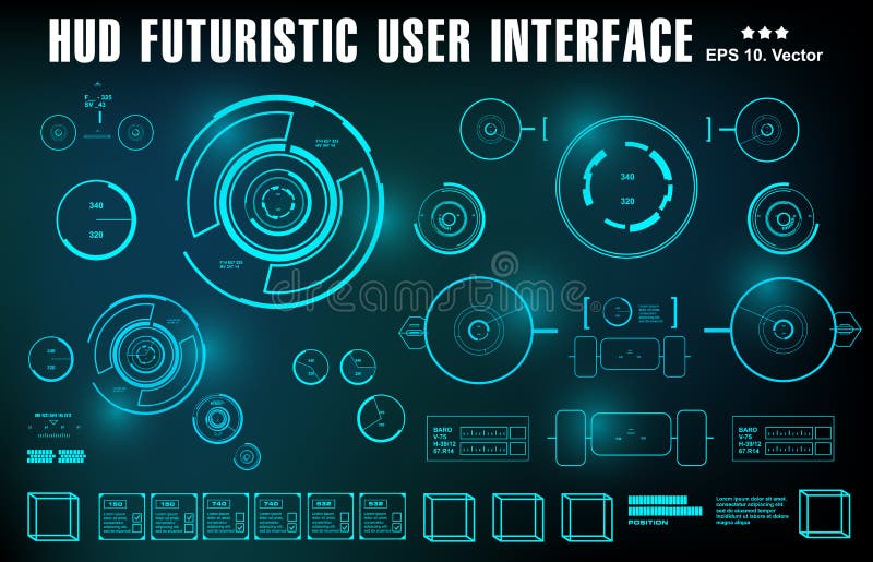 Futuristic Virtual Graphic Touch User Interface, Target Stock Photo ...