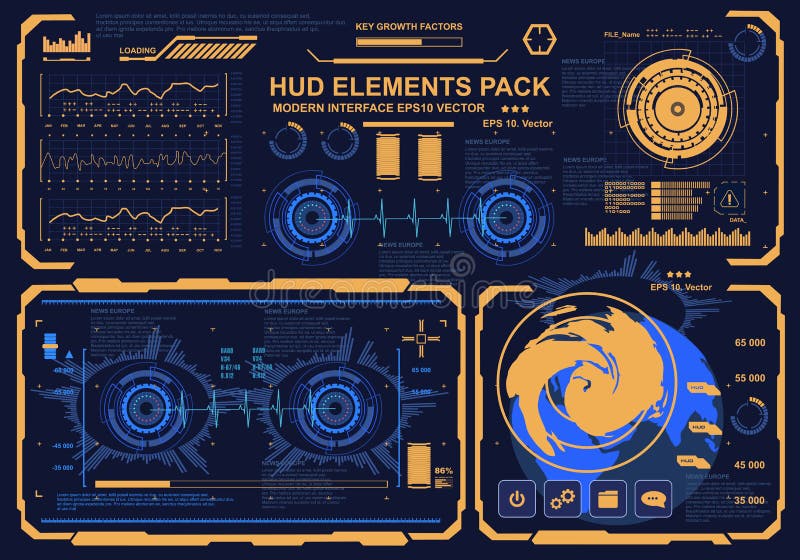 Futuristic Virtual Graphic Touch User Interface, Target Stock ...