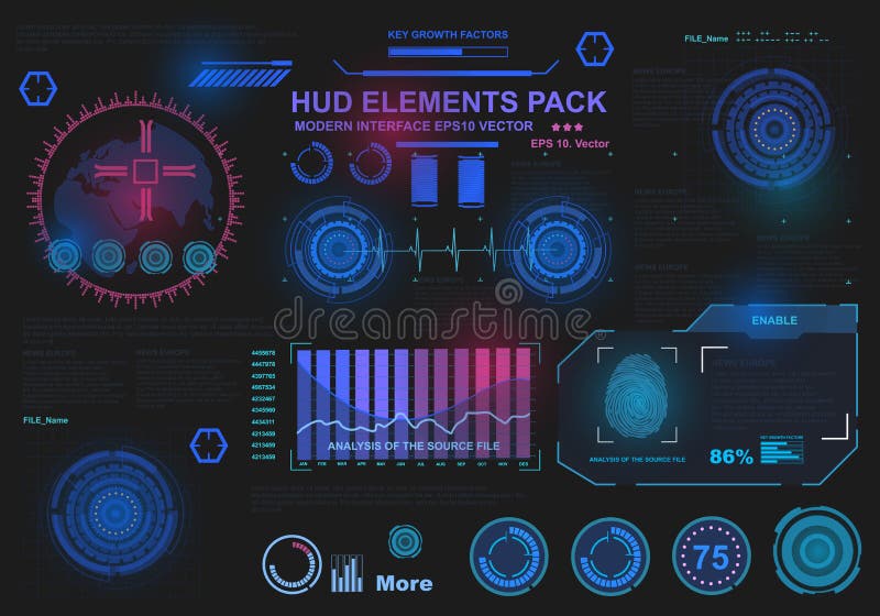 Futuristic Virtual Graphic Touch User Interface, Target Stock ...