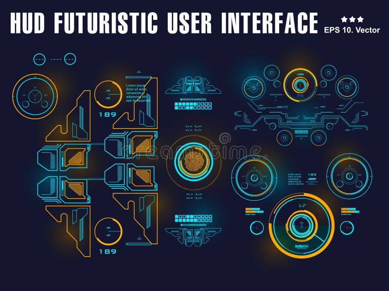 Futuristic Blue Virtual Graphic Touch User Interface, Target, Hud ...