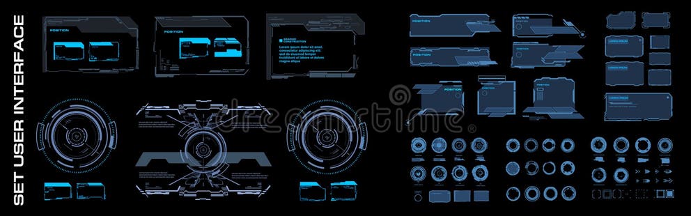Futuristic Virtual Graphical User Interface with Frames, Callouts and ...