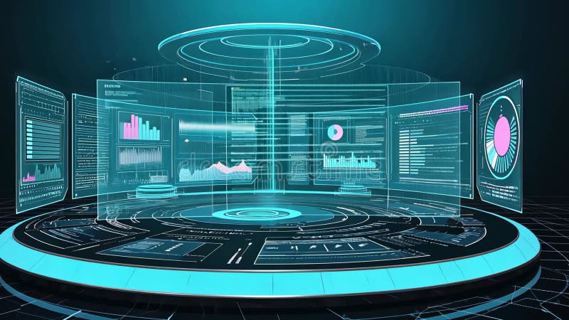 Futuristic Virtual Interface Design for High-Tech Data Analysis and ...