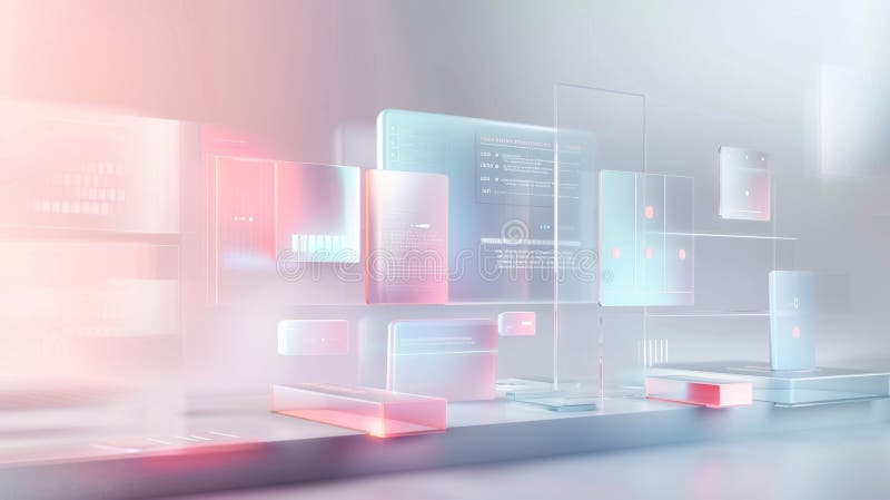 Futuristic Virtual Interface Technology Concept Stock Illustration ...