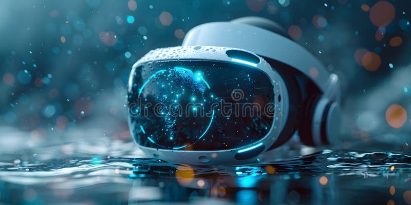 Futuristic Virtual Reality Concept: Innovative Technology and Global ...