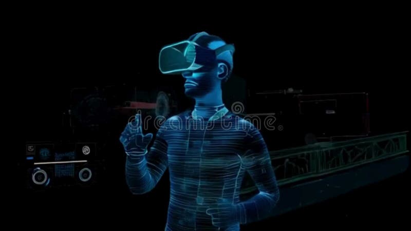 Futuristic Virtual Reality Experience – Digital Cyberspace Technology ...