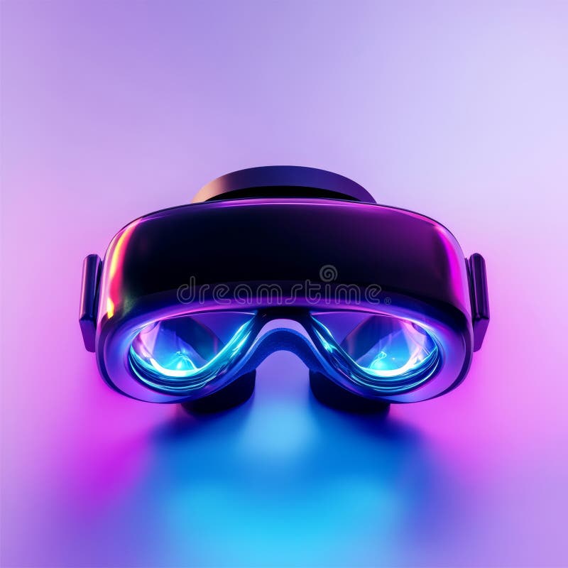 Futuristic Virtual Reality Glasses on White Background Generative AI ...