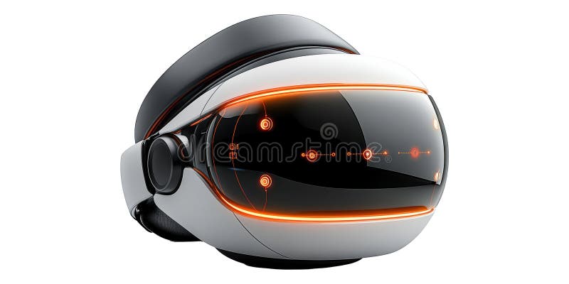 Virtual Reality Headset Immersive Technology Gaming Simulation Isolated ...
