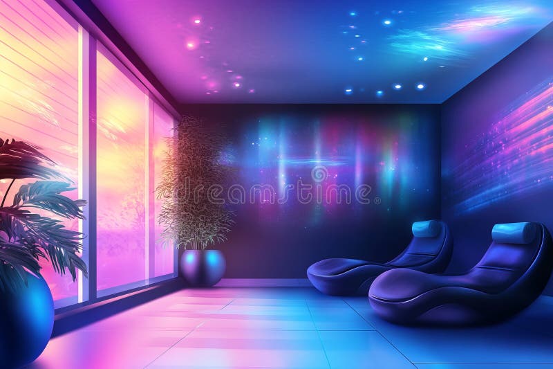 A Futuristic Virtual Reality Lounge Designed for Immersive Relaxation ...