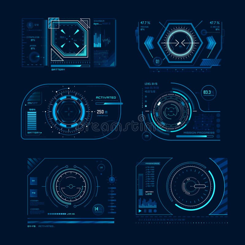 Futuristic Computer Screen Stock Illustrations – 82,492 Futuristic ...