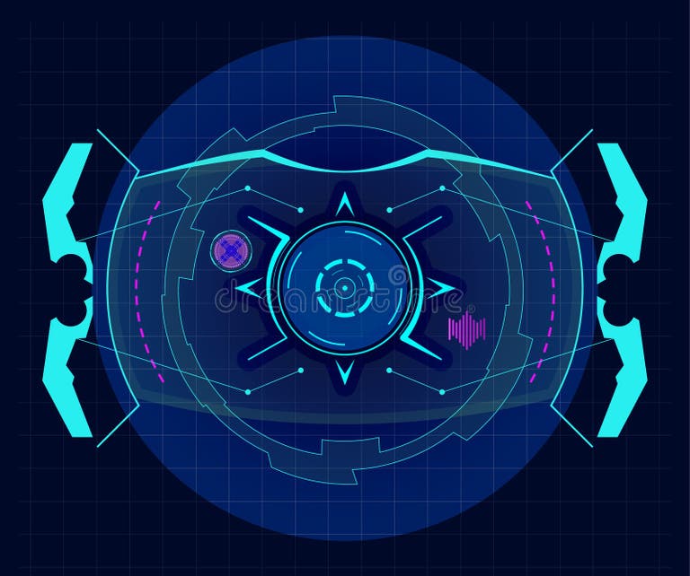 Futuristic Virtual Screen is Showing a Target Tracking System with ...