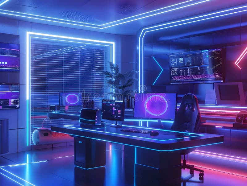 Futuristic Virtual Space with Robotic Telepresence and Bioluminescent ...