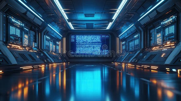 Futuristic Virtual Studio Backdrop. Modern Tech Space. Large Screen ...