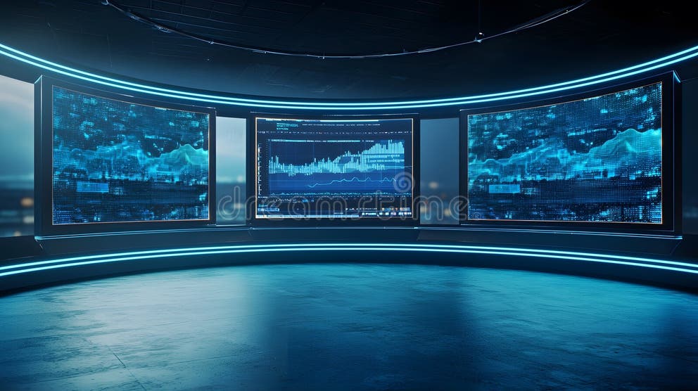 Futuristic Virtual Weather Studio Design Showcasing Advanced Technology ...