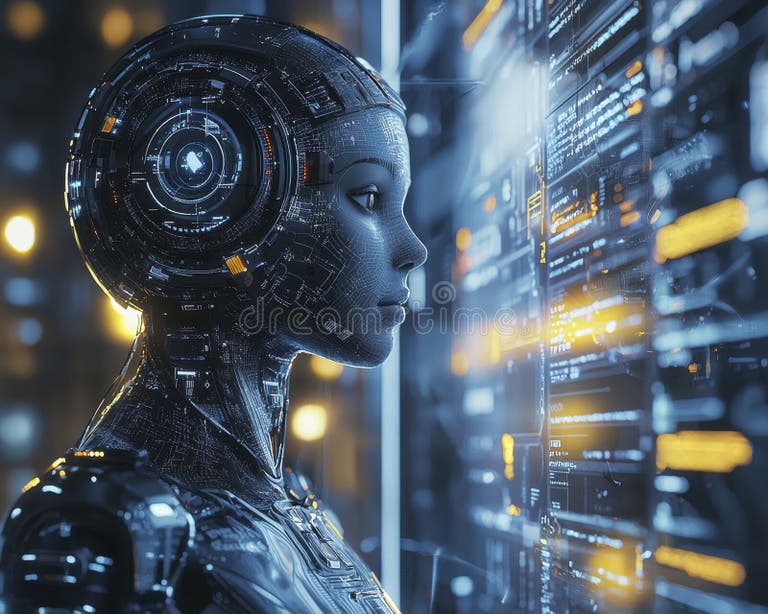 In a Futuristic Virtual Workspace, an AI-controlled Digital Clone ...