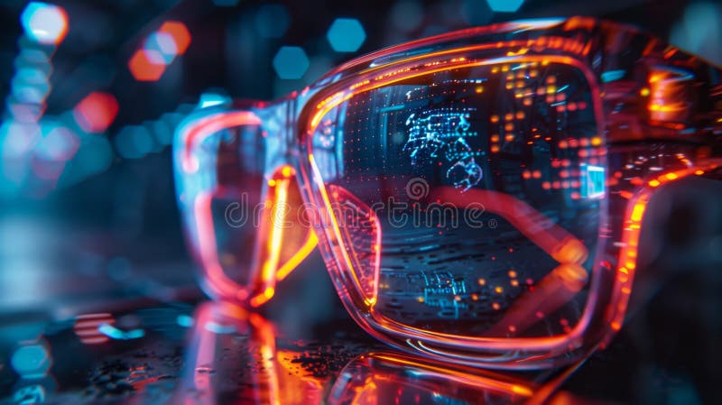 Futuristic Vision-enhancing Technology Concept: Smart Glasses with Ar ...