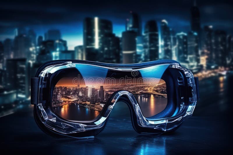 Futuristic Vision Goggles, Smart Glasses AI Generated Stock ...