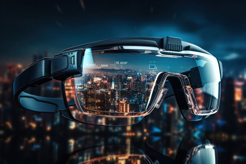Futuristic Vision Goggles, Smart Glasses AI Generated Stock ...