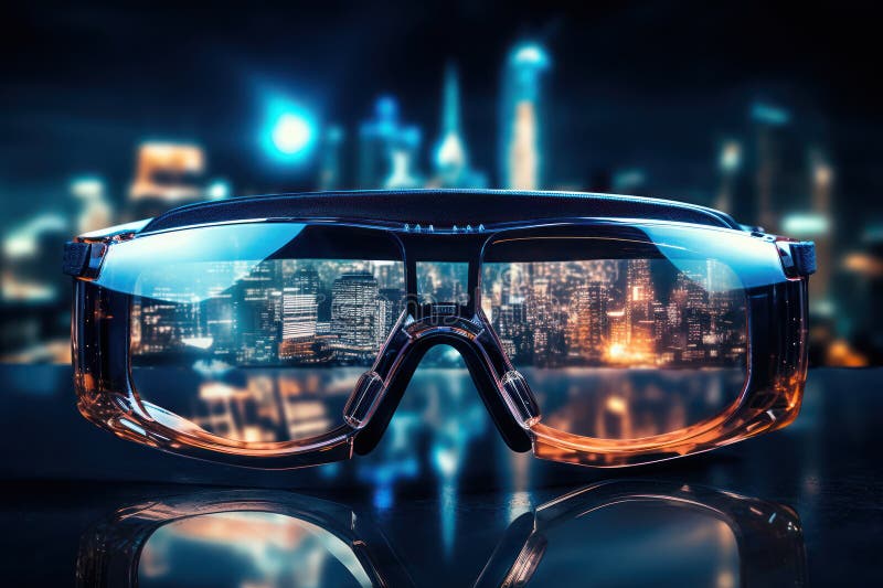 Futuristic Vision Goggles, Smart Glasses AI Generated Stock ...