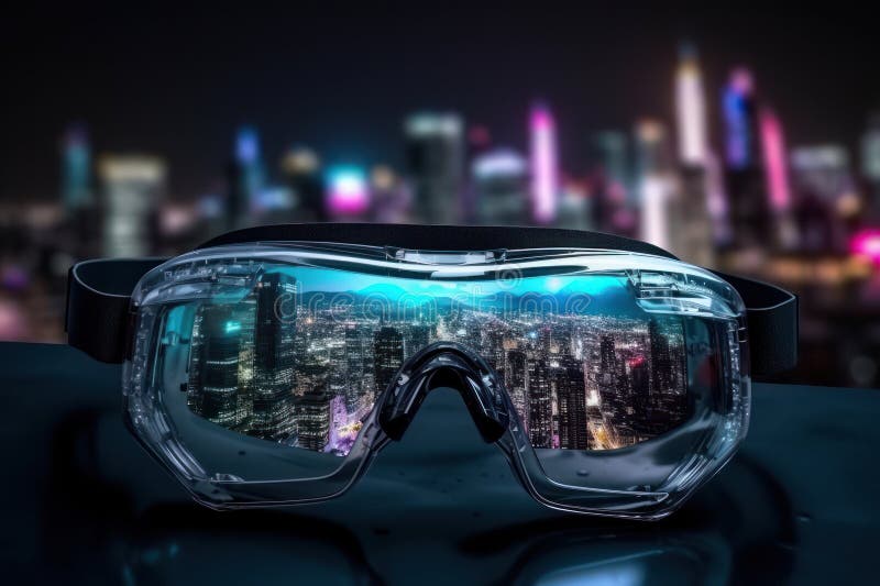 Futuristic Vision Goggles, Smart Glasses AI Generated Stock ...