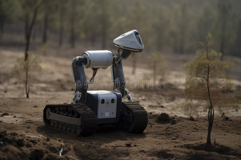 AI-powered Robot Reforestation in Barren Landscapes. Generative AI ...