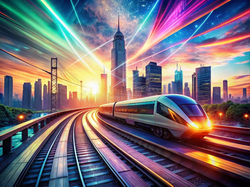 A Futuristic Vision of Speed Double Exposure of a Magnetic Levitation ...