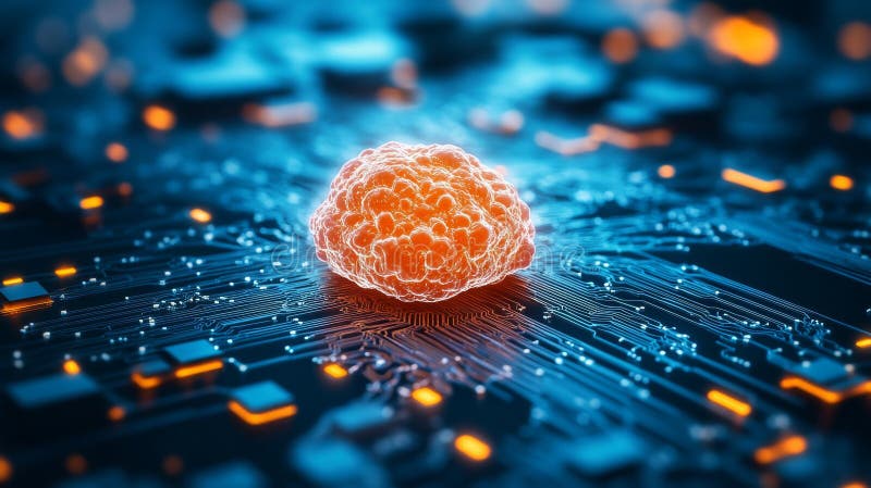 A Futuristic Visual of Radiant Cells Interwoven with Circuitry Patterns ...