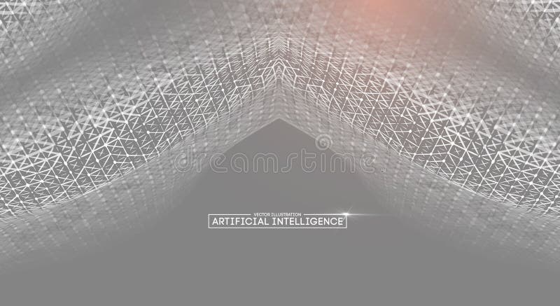 Futuristic AI Neural Mesh Pattern Stock Vector - Illustration of ...